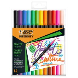 Set 12 markere de colorat cu dublu varf, Bic, Intensity | Noriel