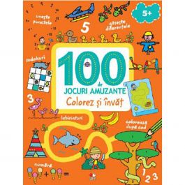 100 de jocuri amuzante, Colorez si invat, Reeditare, Litera | Noriel