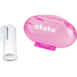 Degetar din silicon pentru gingii Akuku, roz | Noriel