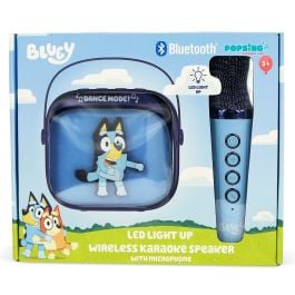 Set karaoke cu boxa si microfon wireless si lumini LED, OTL, Bluey | Noriel