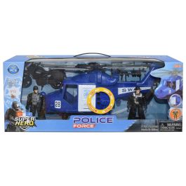Set elicopter cu sunete, lumini si figurine, Hero Combat, Politie Force ...