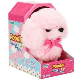 Jucarie de plus interactiva, catelus Pudel, Puffy Friends, Roz | Noriel