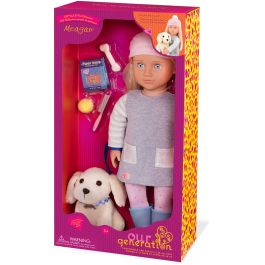 Papusa Megan cu catelus, Our Generation, 46 cm | Noriel