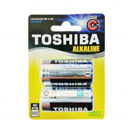 Set 2 baterii alcaline Toshiba, R14 | Noriel