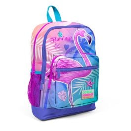 Ghiozdan cu 4 compartimente, Coral High, model flamingo | Noriel