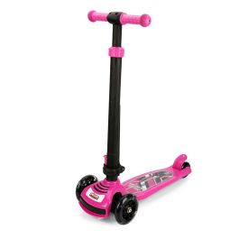 Trotineta pliabila cu 3 roti si lumini, Pilsan, Power Scooter, Roz | Noriel