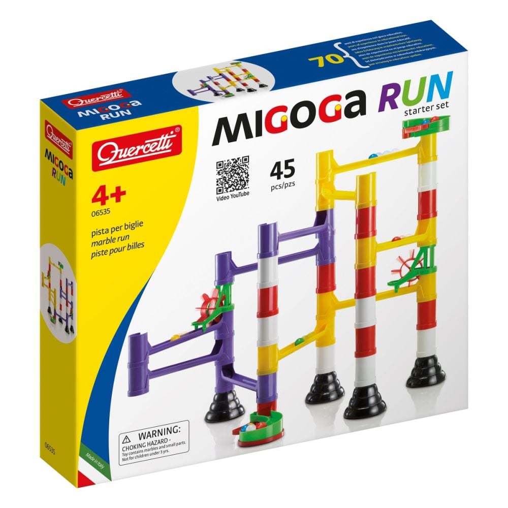Set de constructie, Quercetti, Migoga Marble Run Basic, 45 piese | Noriel