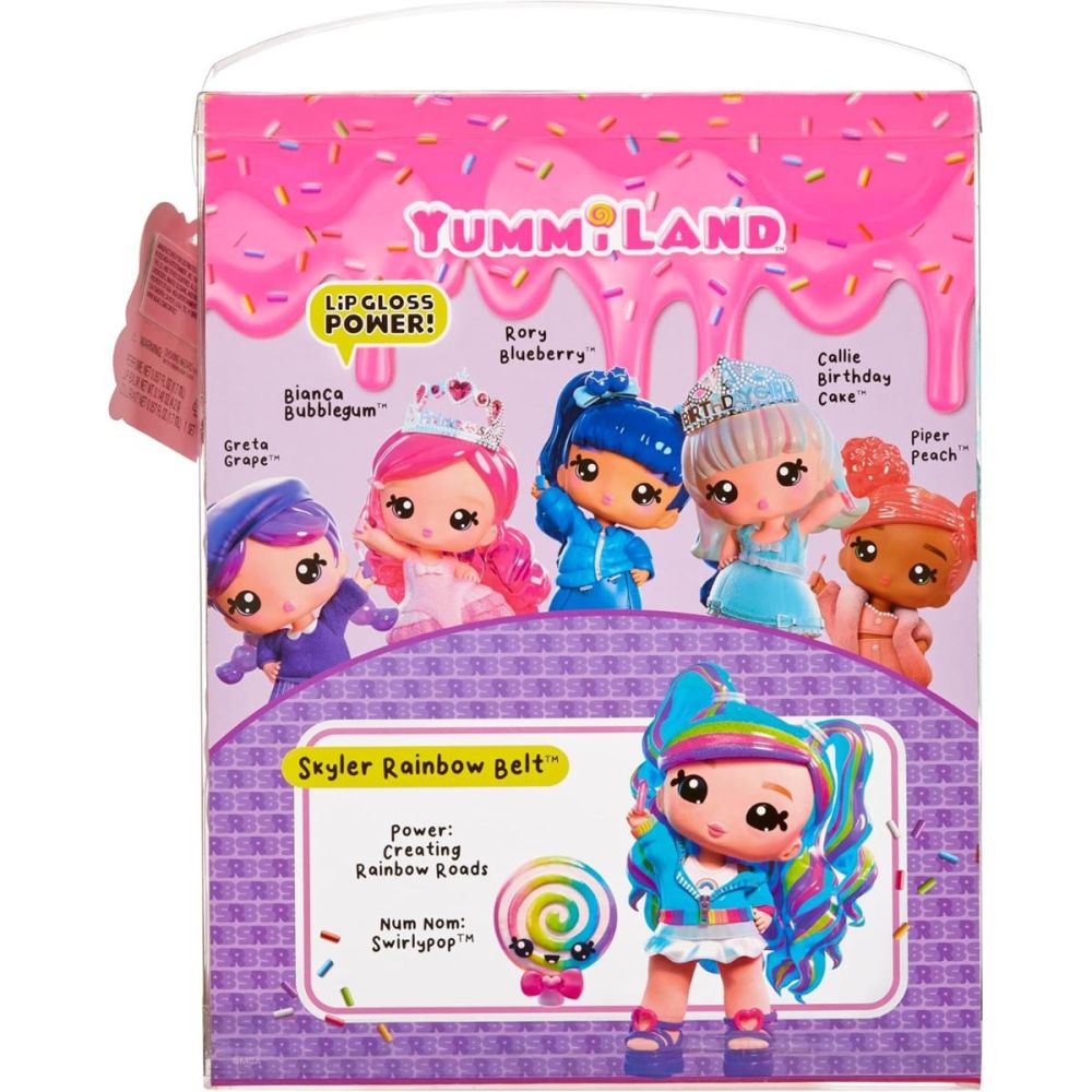 Papusa Yummiland, Lipgloss Pet, Skyler Rainbow Belt, 121022EUC | Noriel