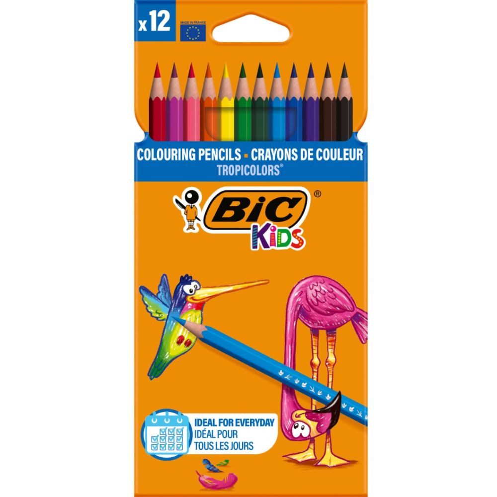 Set creioane colorate Tropicolors Bic, P12 | Noriel