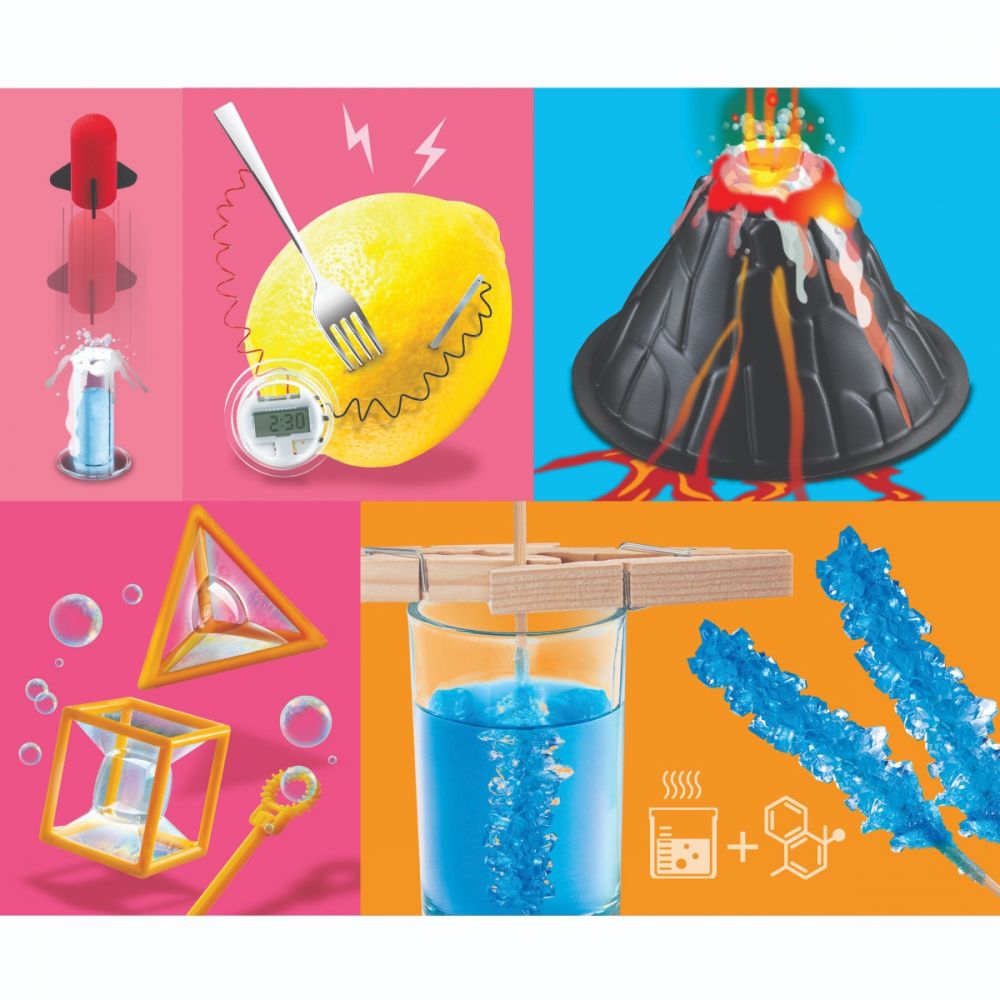 Kit stiintific cu 42 experimente STEAM Kids, 4M, Descoperiri stiintiice ...