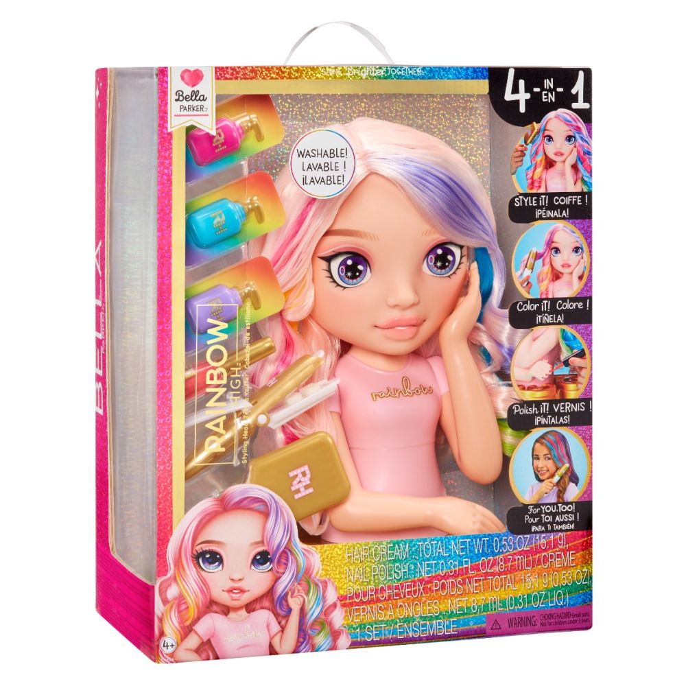Manechin de coafat, Rainbow High, Bella Parker, Styling Head, 120889EUC ...