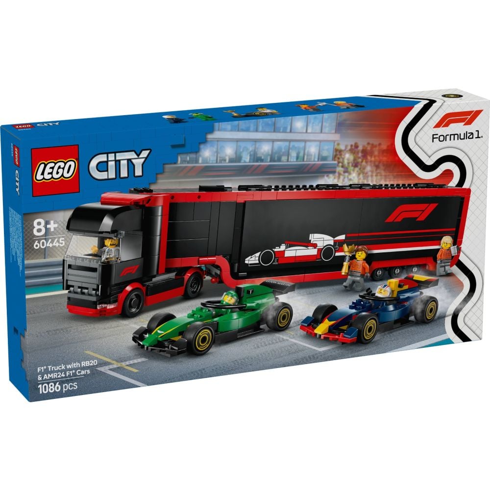 LEGO® City - Camion F1 cu masinile F1 RB20 si AMR24 (60445) | Noriel