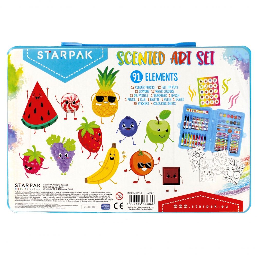 Set de colorat cu markere si creioane parfumate, Starpak, 91 buc | Noriel