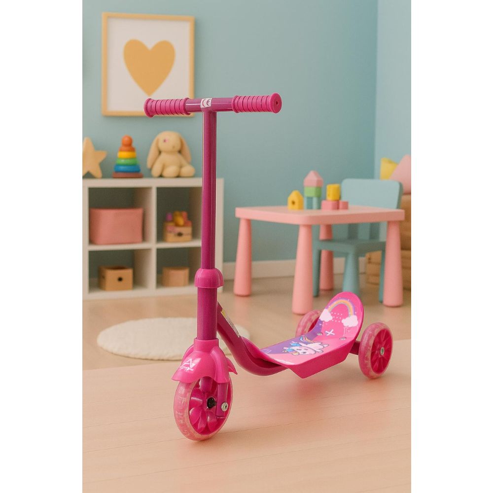 Trotineta de copii, Action One, Little Rainbow Unicorn, Roz | Noriel