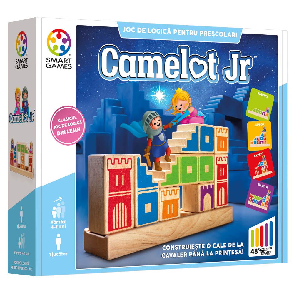Joc de logica cu 48 de provocari, Smart Games, Camelot Jr. | Noriel