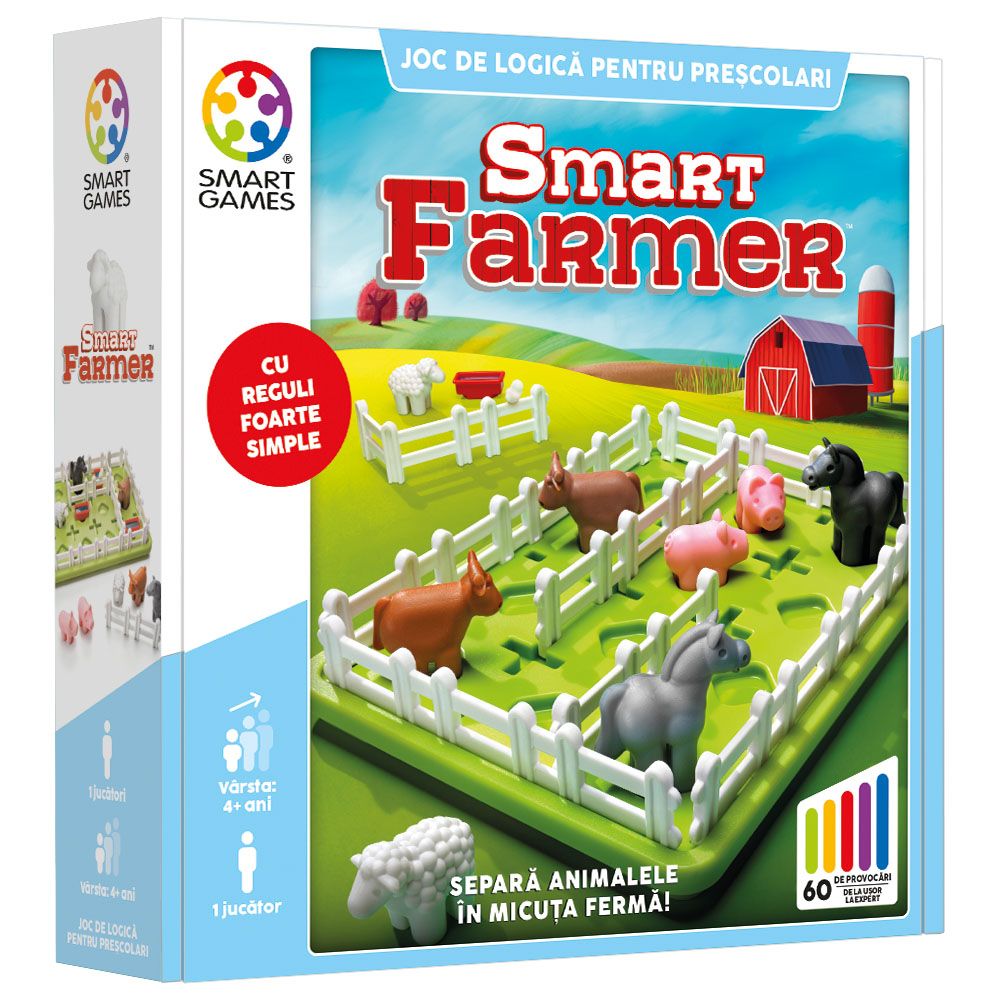 Joc de logica cu 60 de provocari, Smart Games, Smart Farmer | Noriel