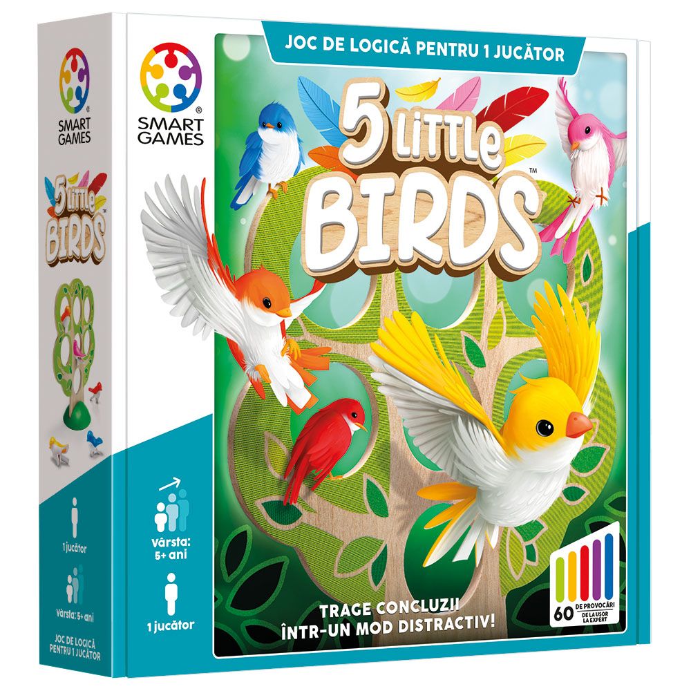 Joc de logica cu 60 de provocari, Smart Games, 5 Little Birds | Noriel