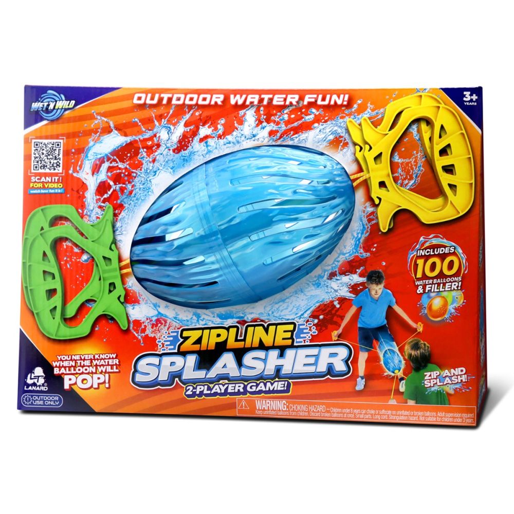 Jucarie pentru apa cu 100 de baloane, Lanard Toys, Zipline Splasher ...