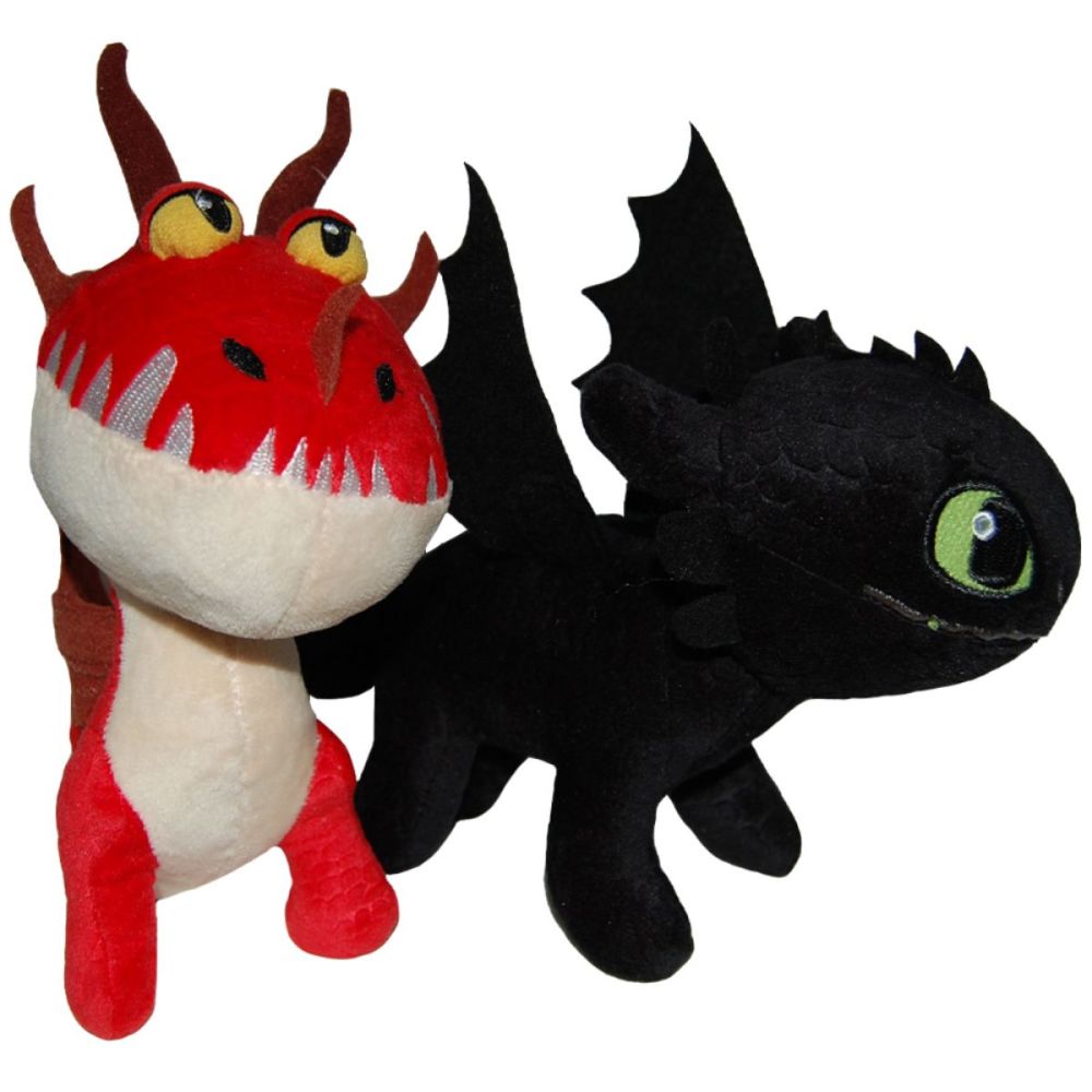 Set 2 jucarii de plus, Whitehouse Leisure, Toothless 25 cm si Monstrous ...