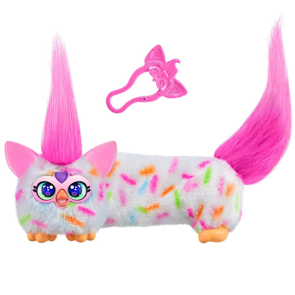 Mini jucarie de plus interactiva, Furby Dj Furblets, Berry Cup-Cake ...