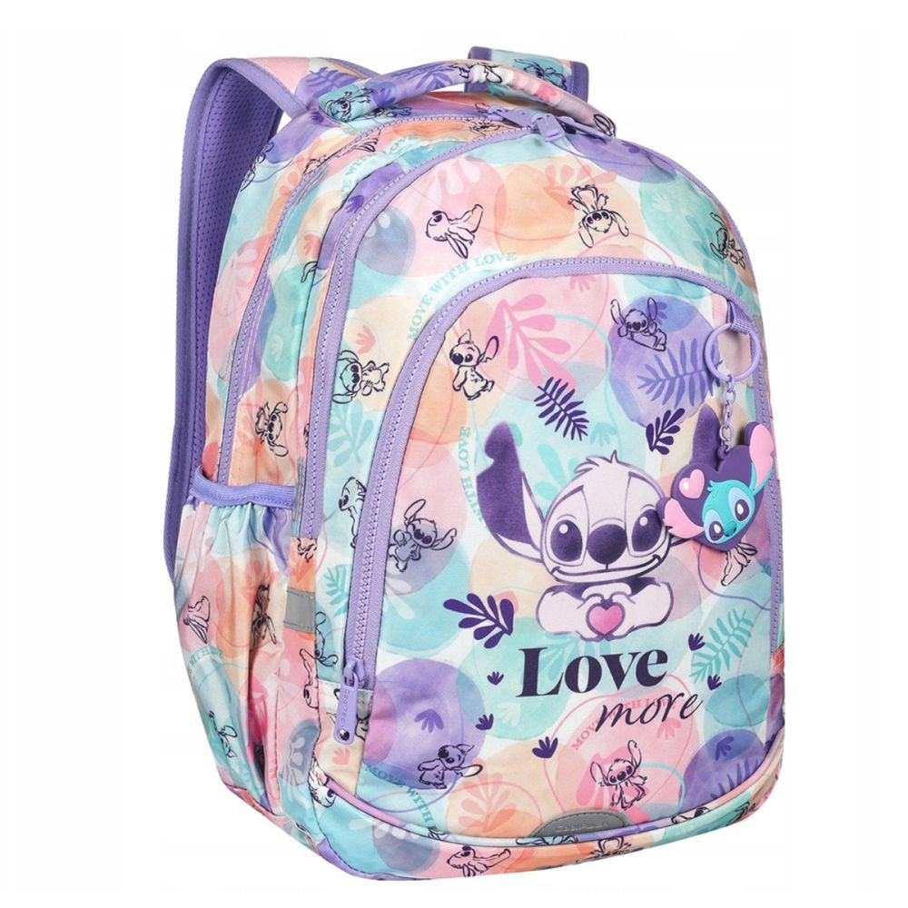 Ghiozdan cu 3 compartimente, Coolpack, Disney Stitch, Pastel | Noriel