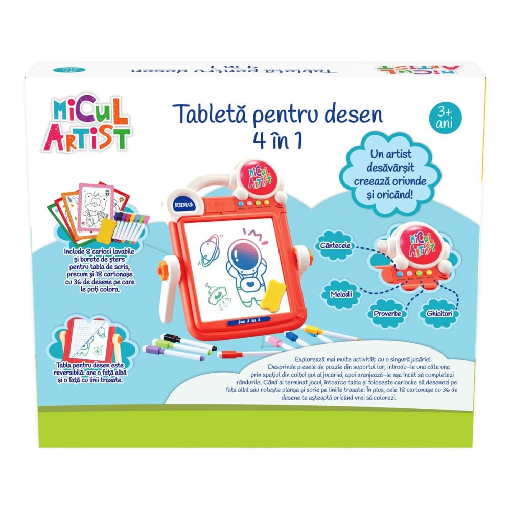 Tableta interactiva 4 in 1, Micul Artist | Noriel