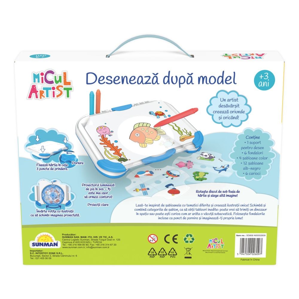 Set de creatie, Micul Artist, Deseneaza dupa model | Noriel