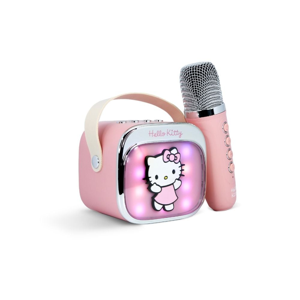 Set karaoke cu boxa, microfon wireless si lumini LED, OTL, Hello Kitty ...