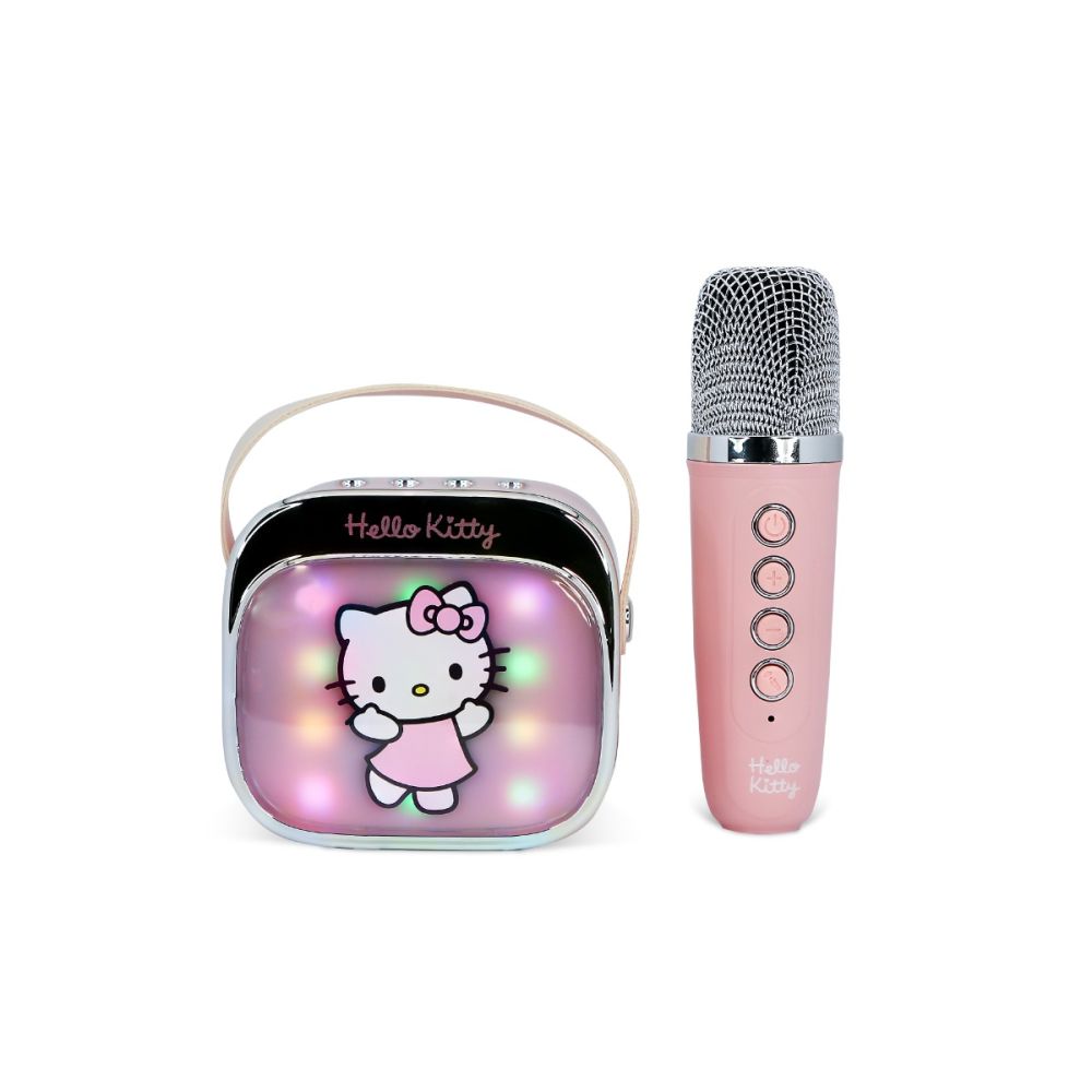 Set karaoke cu boxa, microfon wireless si lumini LED, OTL, Hello Kitty ...