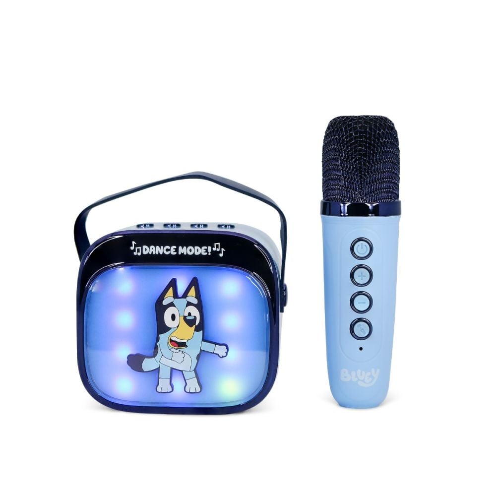 Set karaoke cu boxa si microfon wireless si lumini LED, OTL, Bluey | Noriel