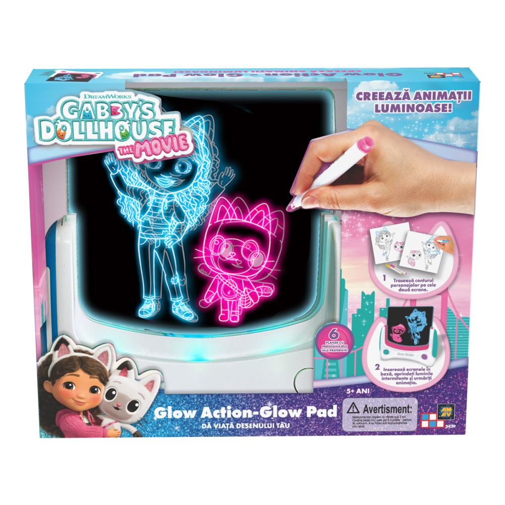 Tableta luminoasa, Gabbys Dollhouse, Glow Action | Noriel