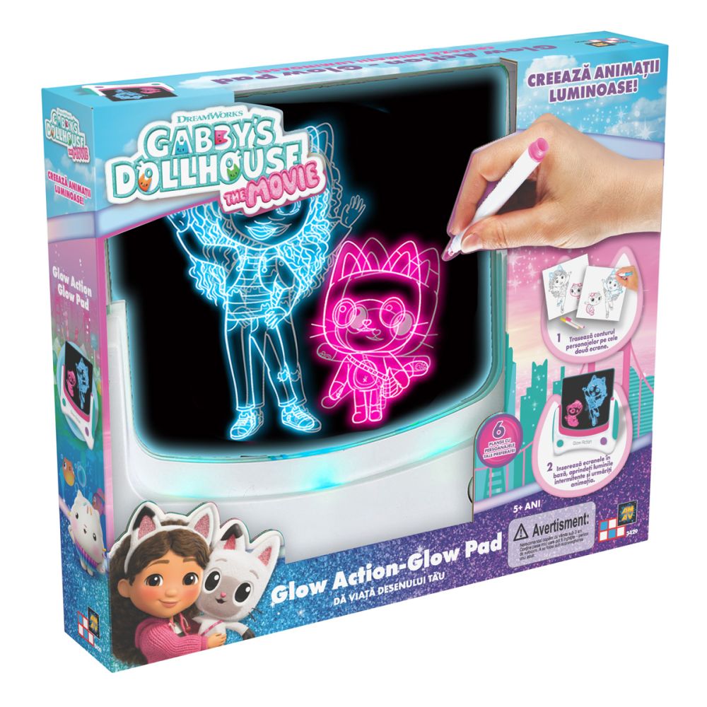 Tableta luminoasa, Gabbys Dollhouse, Glow Action | Noriel