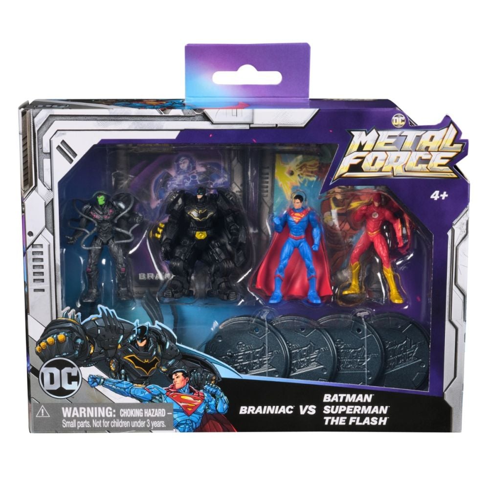 Set 4 figurine, Dc Universe, Metal Force, 5 cm, 6072651 | Noriel