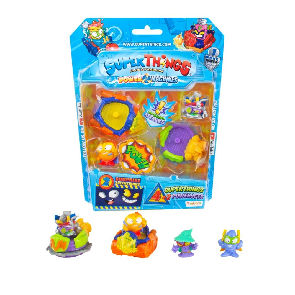 Set 4 figurine si 2 vehicule, Superthings, Power Machines | Noriel