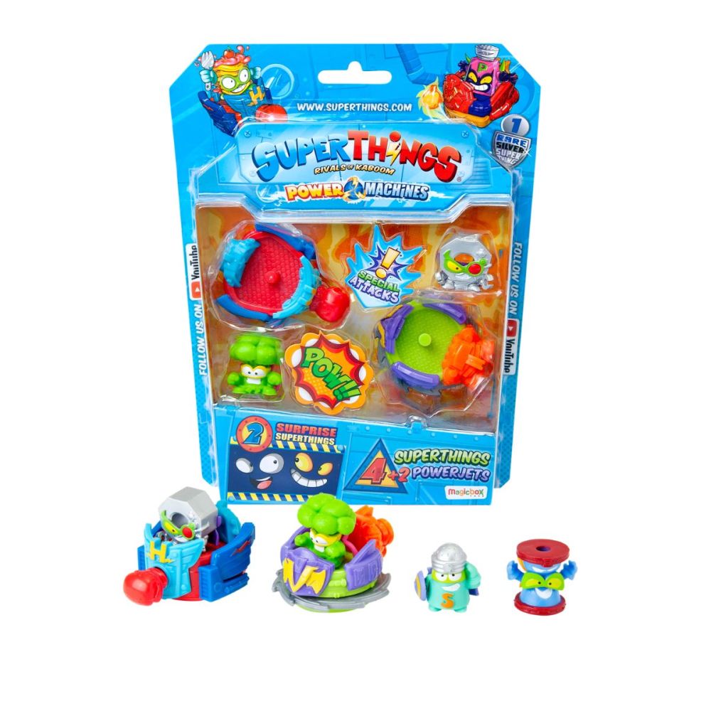 Set 4 figurine si 2 vehicule, Superthings, Power Machines | Noriel