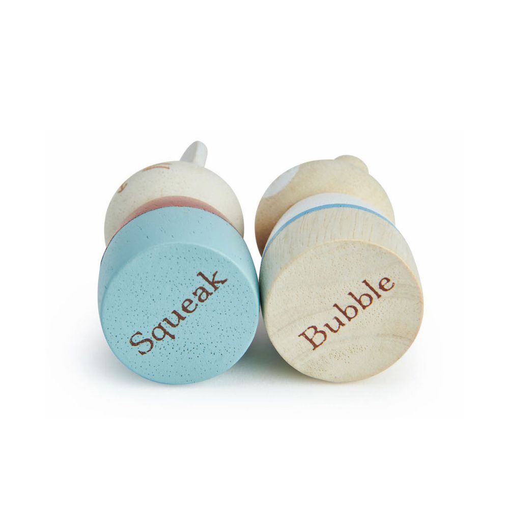Barca din lemn a lui Bubble si Squeak, Tender Leaf Toys, Sailaway Boat ...