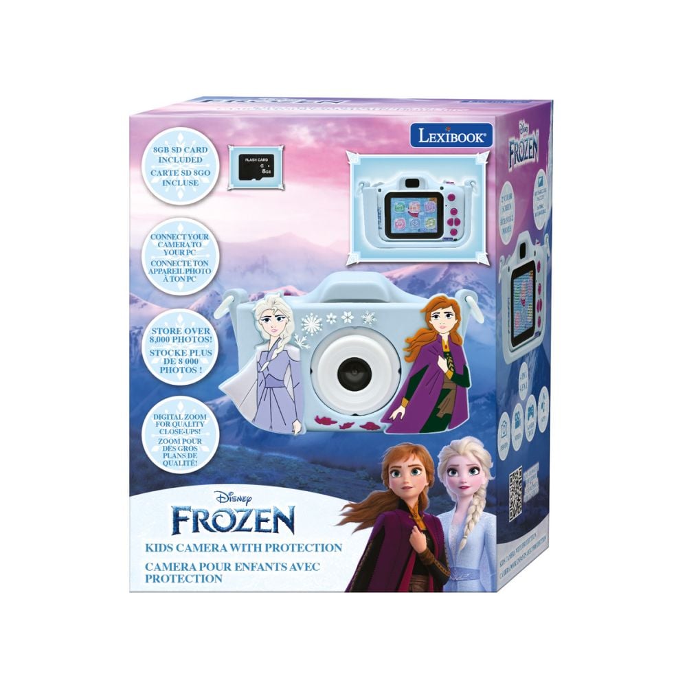 Camera digitala foto-video cu husa, Lexibook, Disney Frozen, 8GB | Noriel