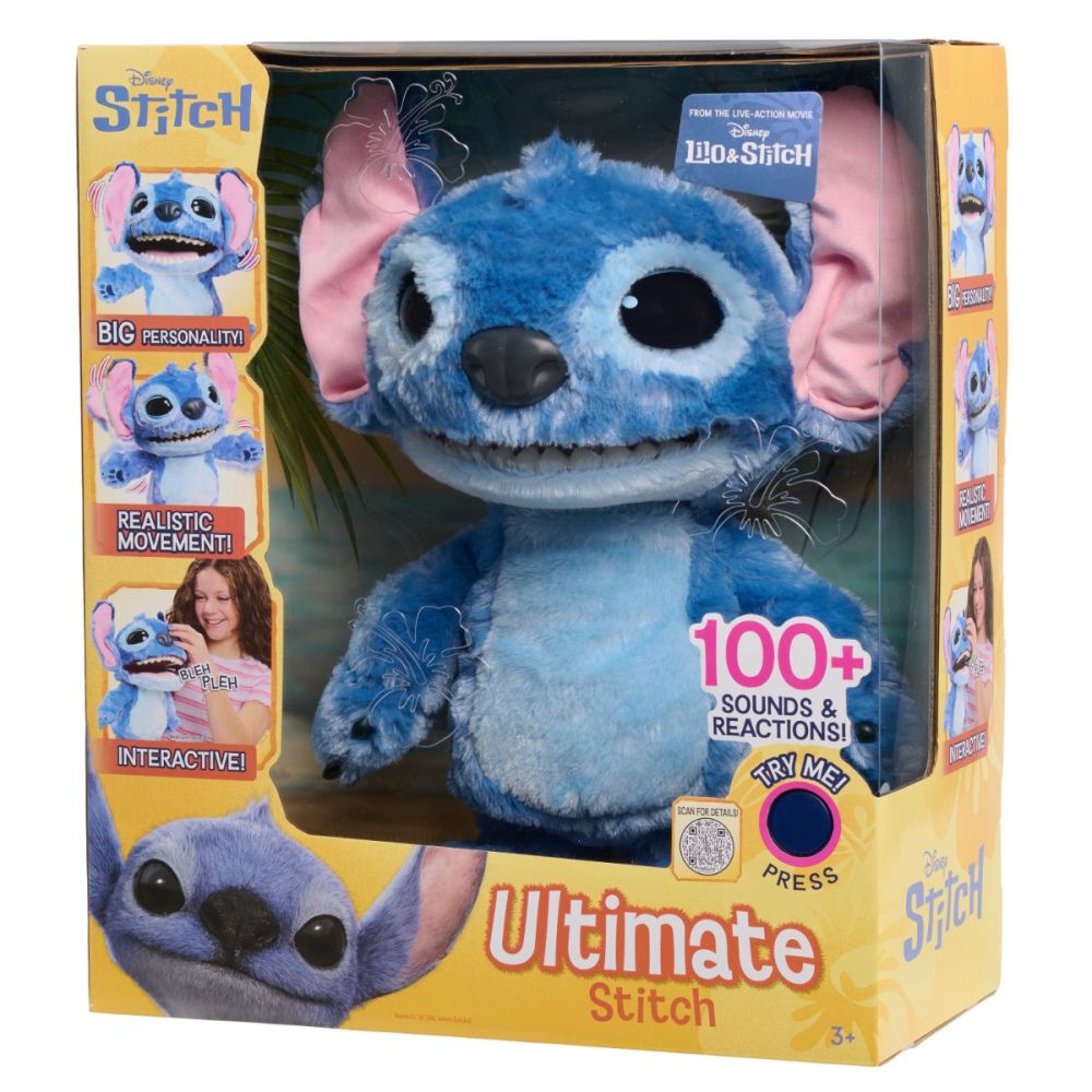 Jucarie de plus interactiva cu 100 de sunete si reactii, Disney Stitch ...