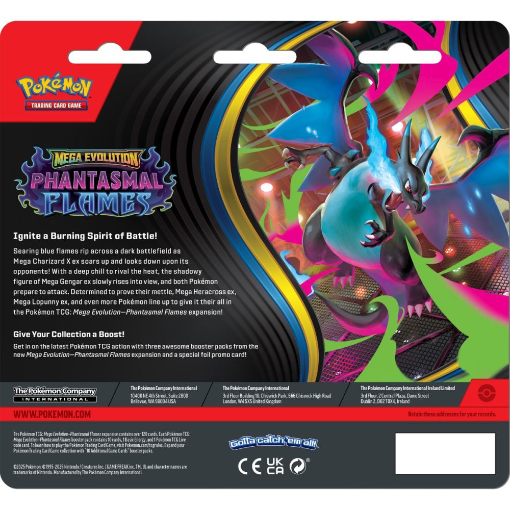 Set 3 pachete cartonase, Pokemon TCG, Mega Evolution, Phantasmal Flames ...