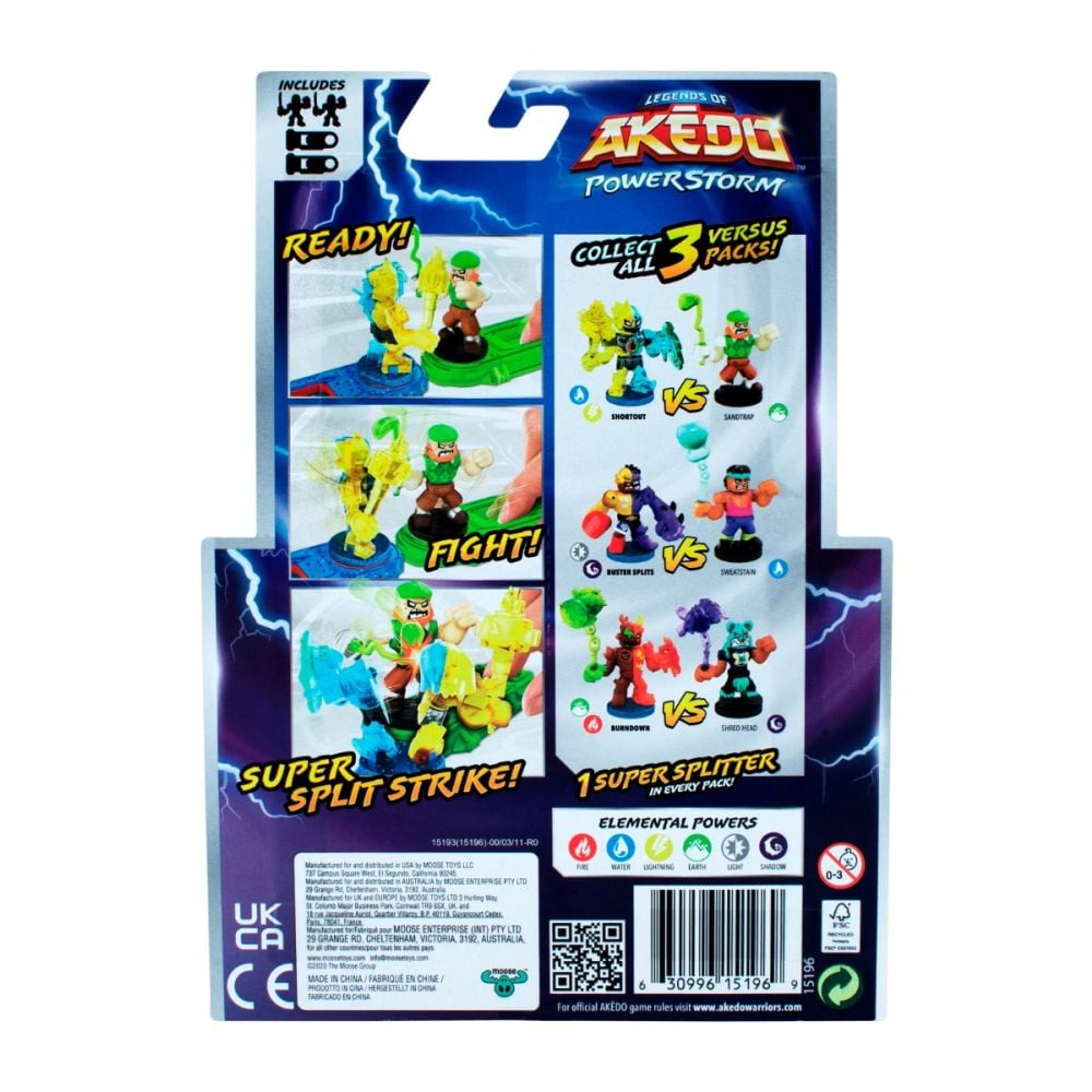 Set 2 figurine Akedo, Power Storm, Burndown Vs Shread Head, S4 | Noriel