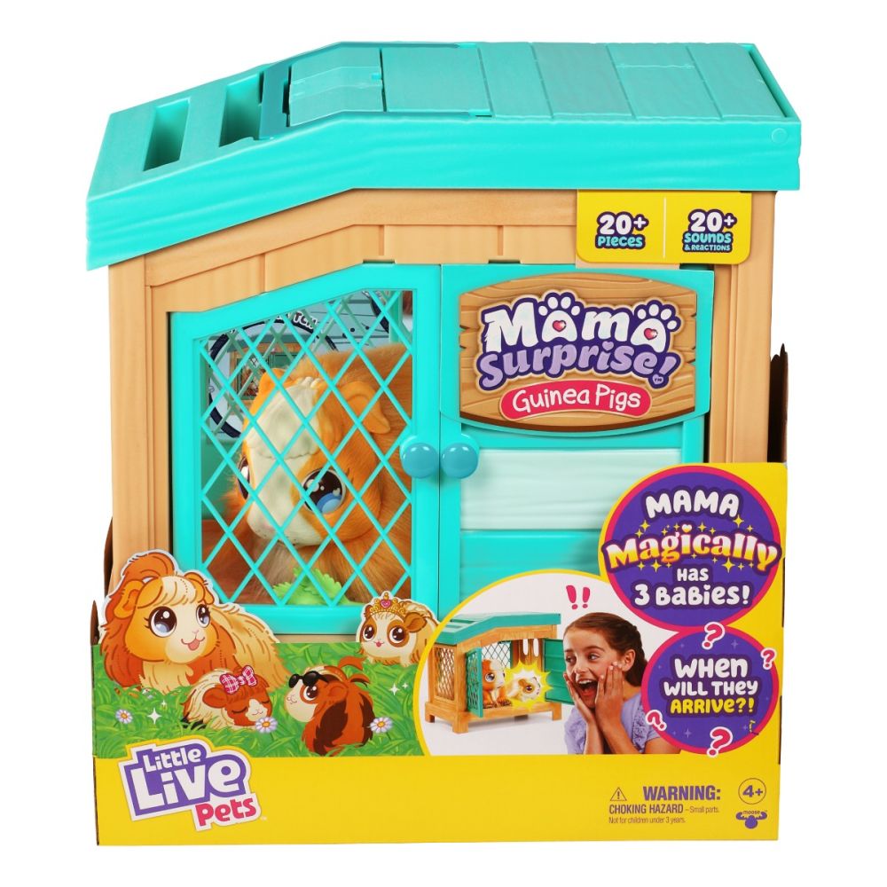 Porcusor de guineea interactiv cu 3 pui, Little Live Pets, Mama ...