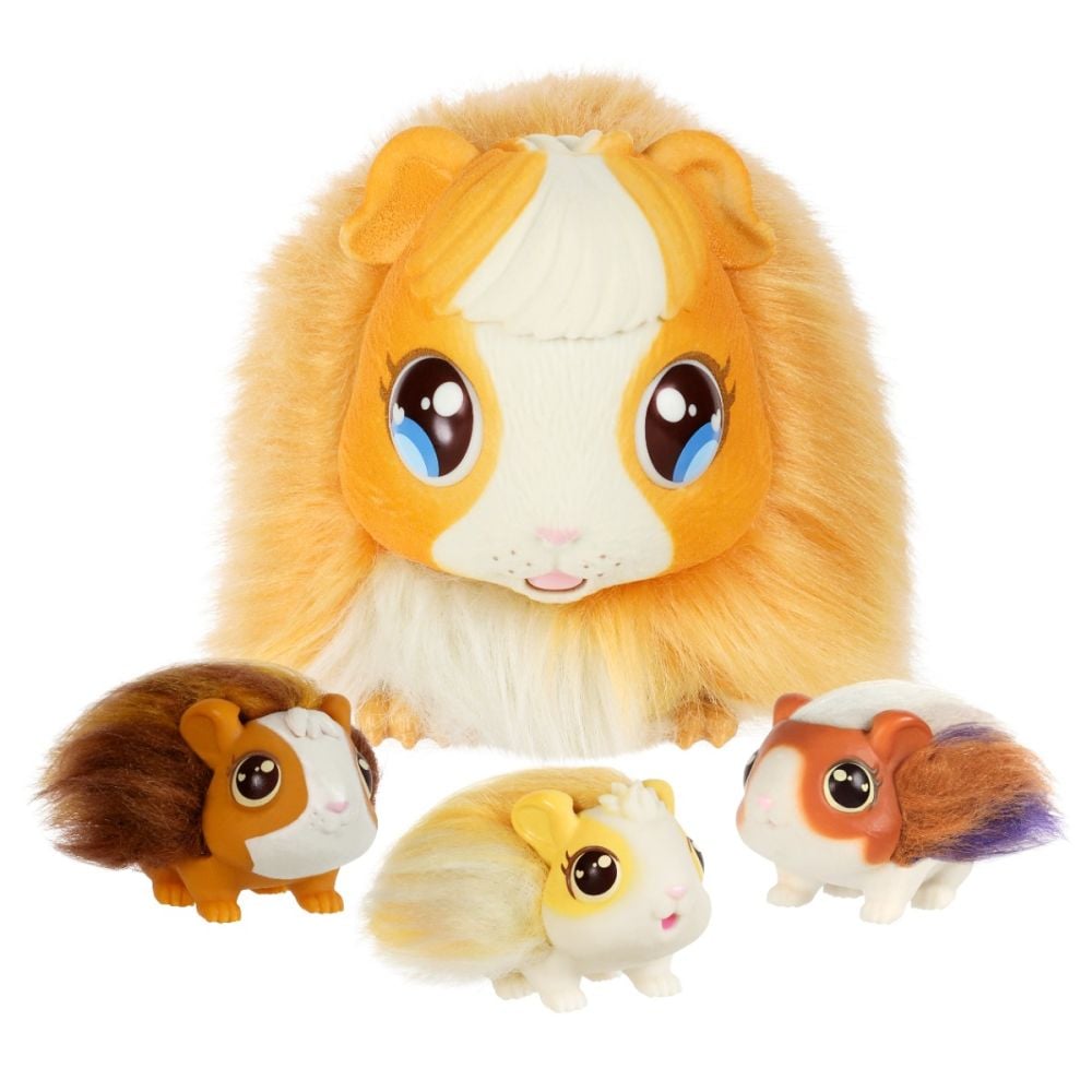 Porcusor de guineea interactiv cu 3 pui, Little Live Pets, Mama ...