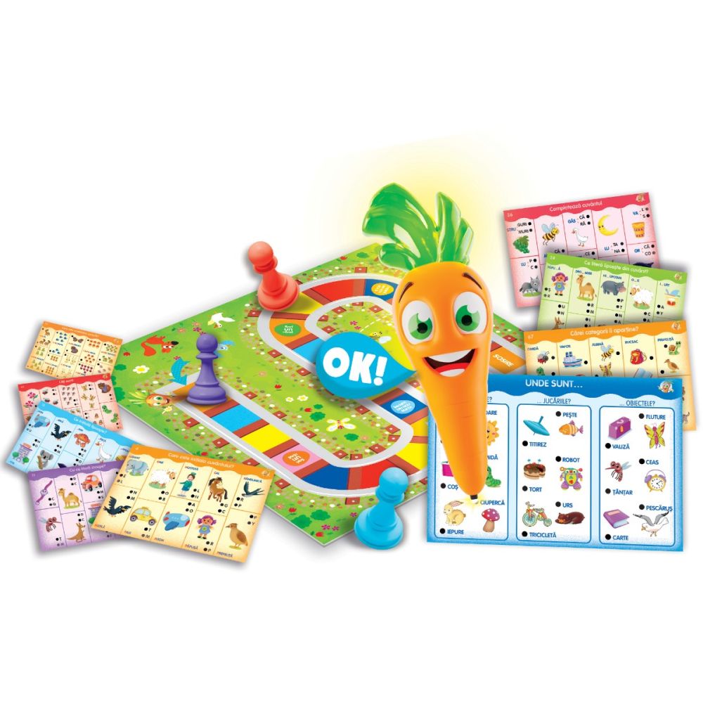 Joc educativ cu creion interactiv, Lisciani, Carotina, 1000 intrebari ...