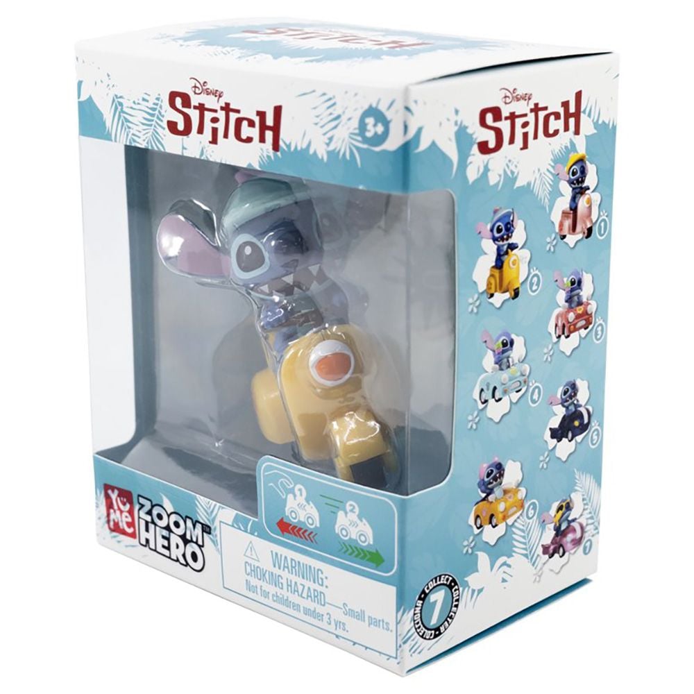 Figurina cu vehicul, Yume, Zoom Hero, Stitch | Noriel