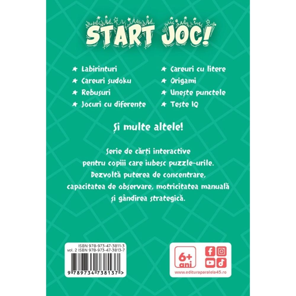 Start joc 50 de jocuri cu labirinturi. Vol. 2 | Noriel