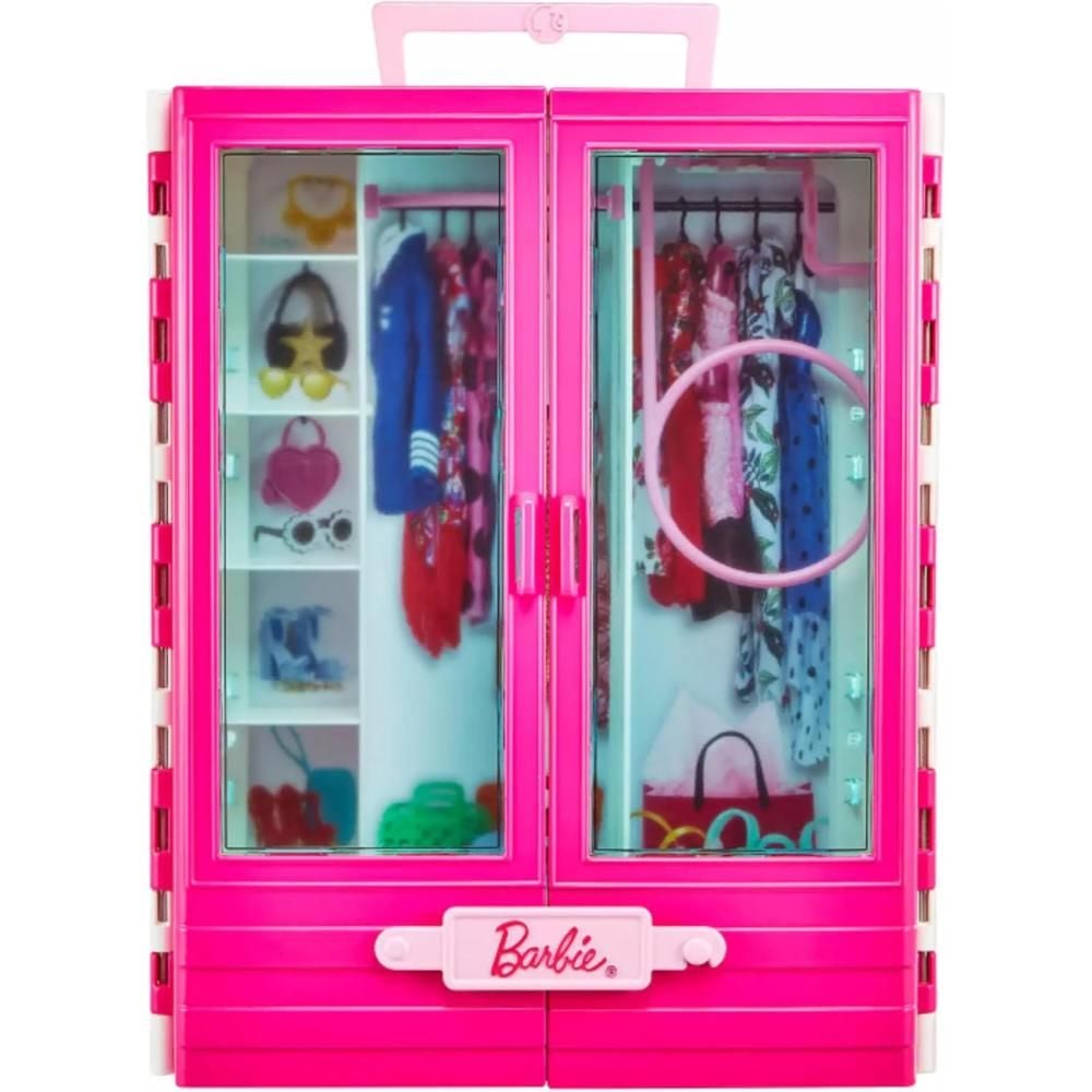 Set de joaca cu 2 papusi Barbie si Ken, Dress Up and Go Closet, GVK05 ...