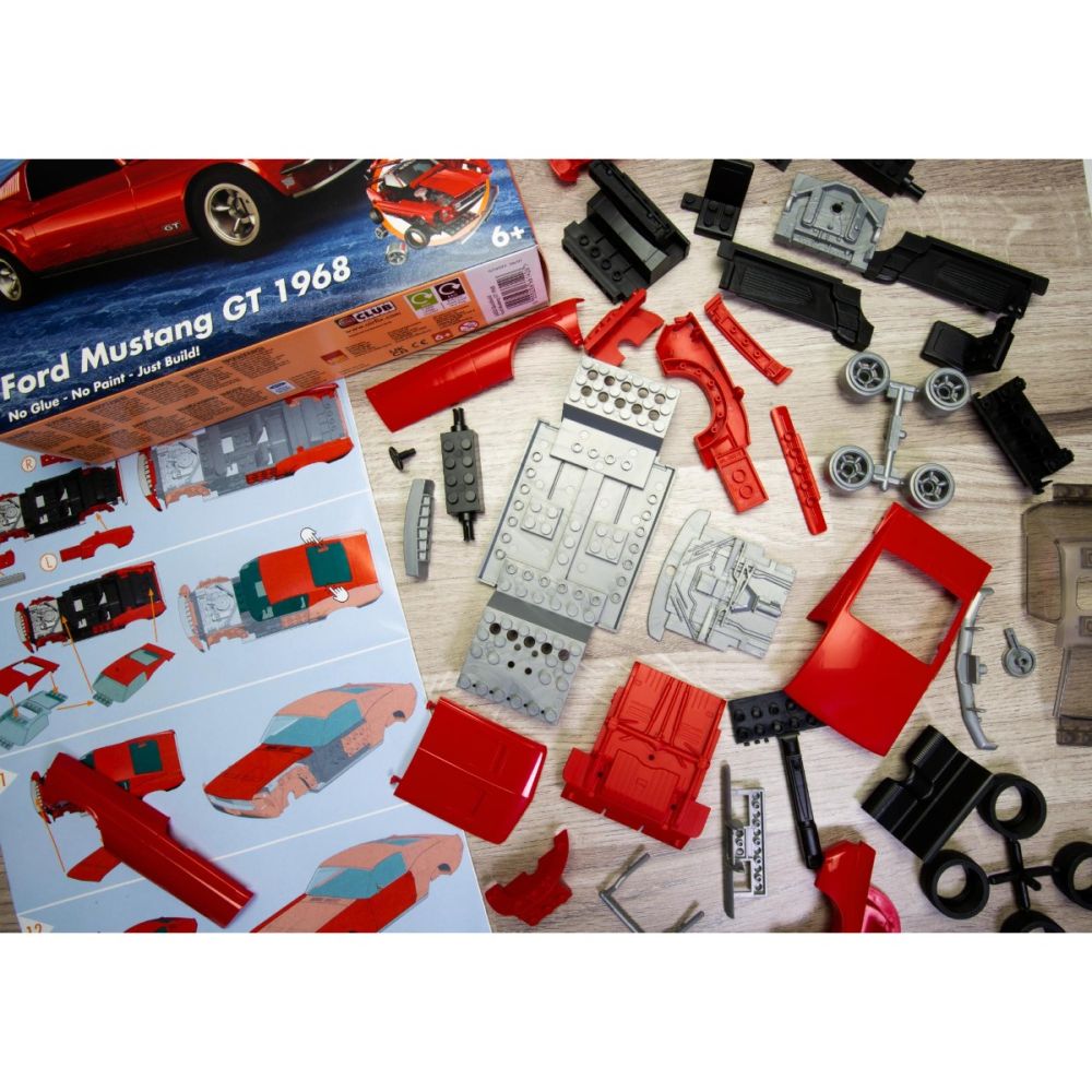 Set de constructie, Airfix Quickbuild, Ford Mustang Gt 1968, 45 piese ...