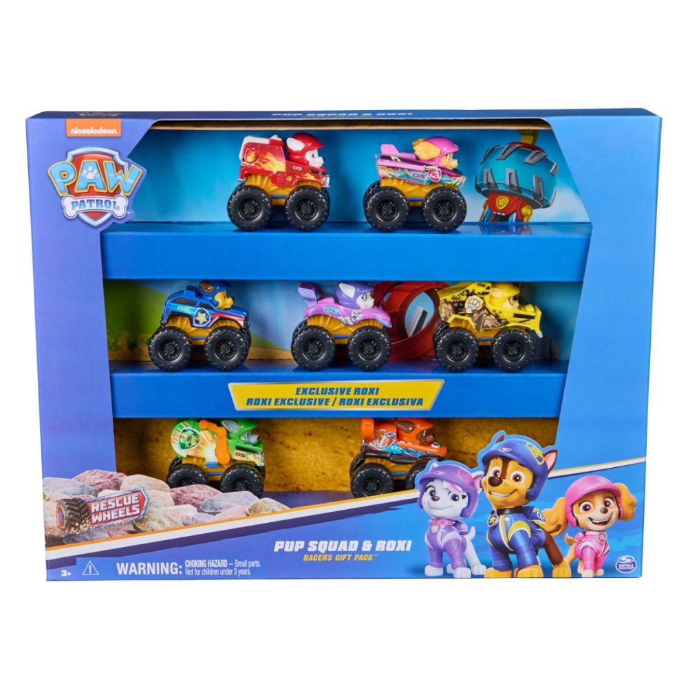 Set 7 vehicule cu figurine, Paw Patrol, Pup Squad and Roxi | Noriel