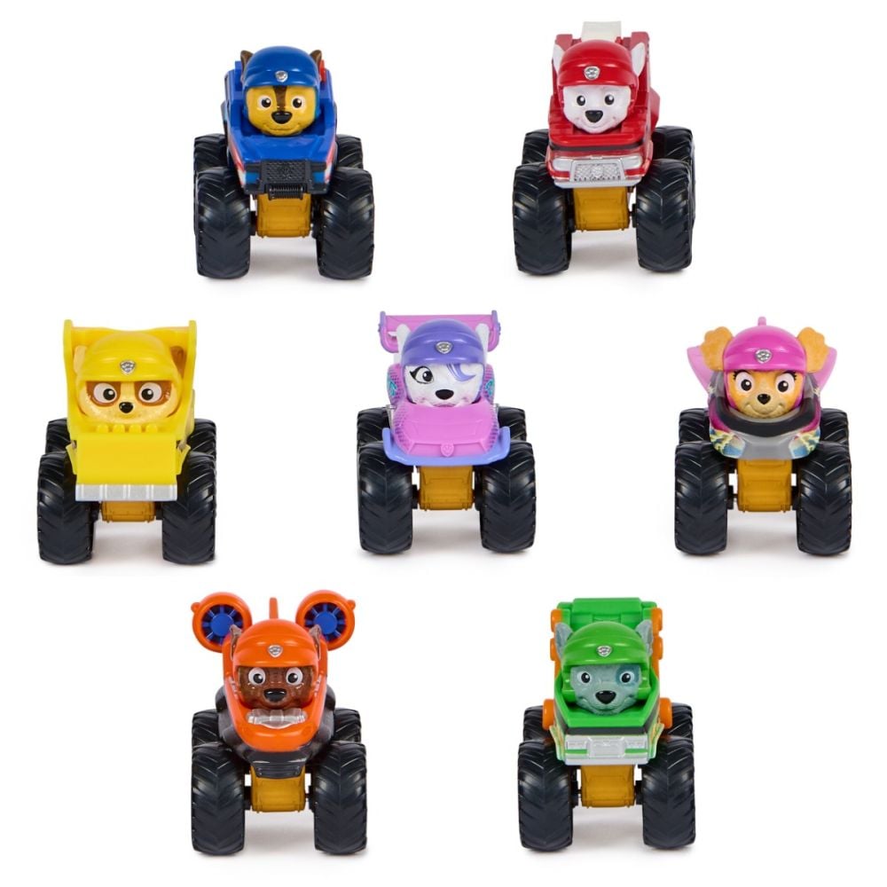 Set 7 vehicule cu figurine, Paw Patrol, Pup Squad and Roxi | Noriel