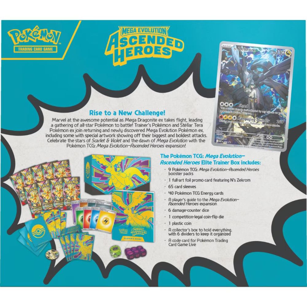 Set cartonase, Pokemon TCG, Mega Evolution, Ascended Heroes, Elite ...